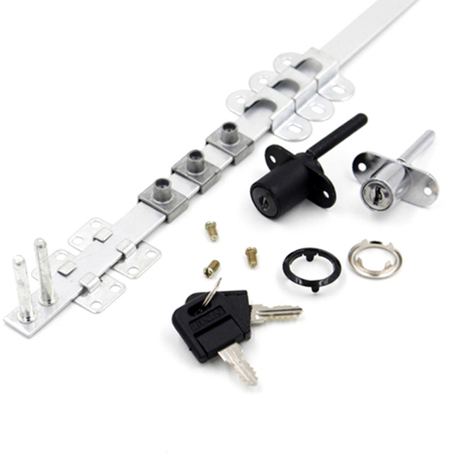 Desk drawer lock three interlocking head one lock three front side lock ...