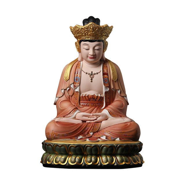 Qizhen Ceramics Buddha Statue Display Master Lin Jianping's works of household dedication