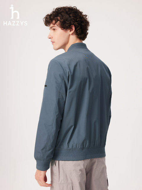 Hazzys 2025 spring and summer new men's bomber jacket textured jacket