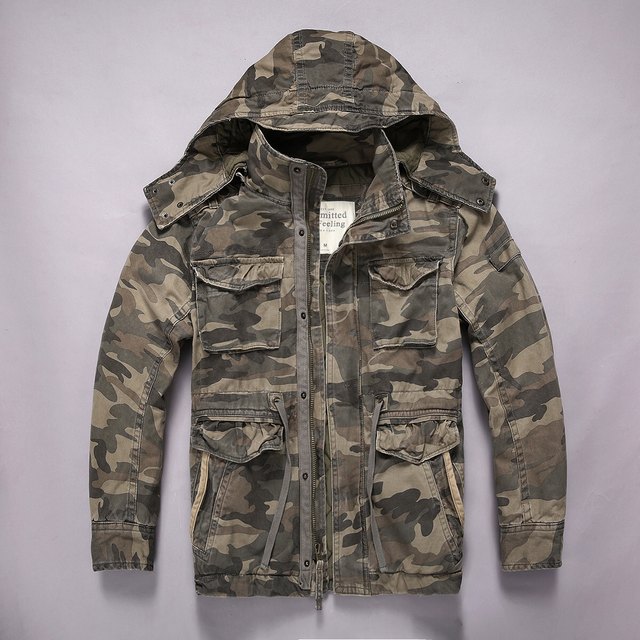 Autumn and winter new thickened hooded camouflage jacket jacket Men's ...