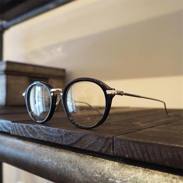 ThomBrowne glasses JJ Lin and Zhang Ruoyun same style Boston frame retro handmade frames for men ...