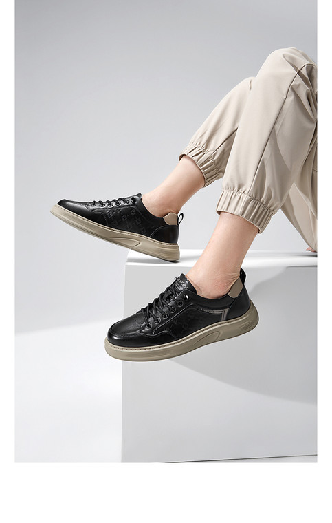 Yierkan sneakers for men 2024 autumn new genuine leather white shoes ...