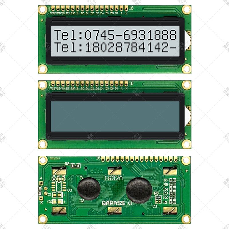 1602A LCD Display - 16x2 Zeichen, Blau/Weiß