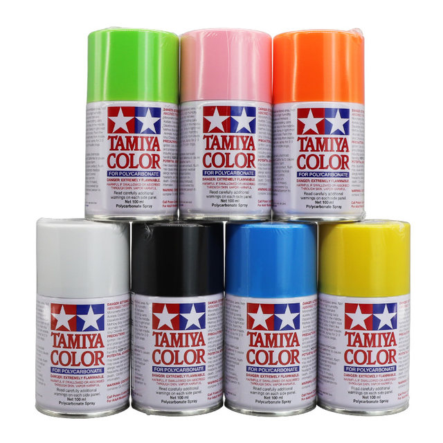 Tamiya PS spray paint soft shell with remote control car shell static ...