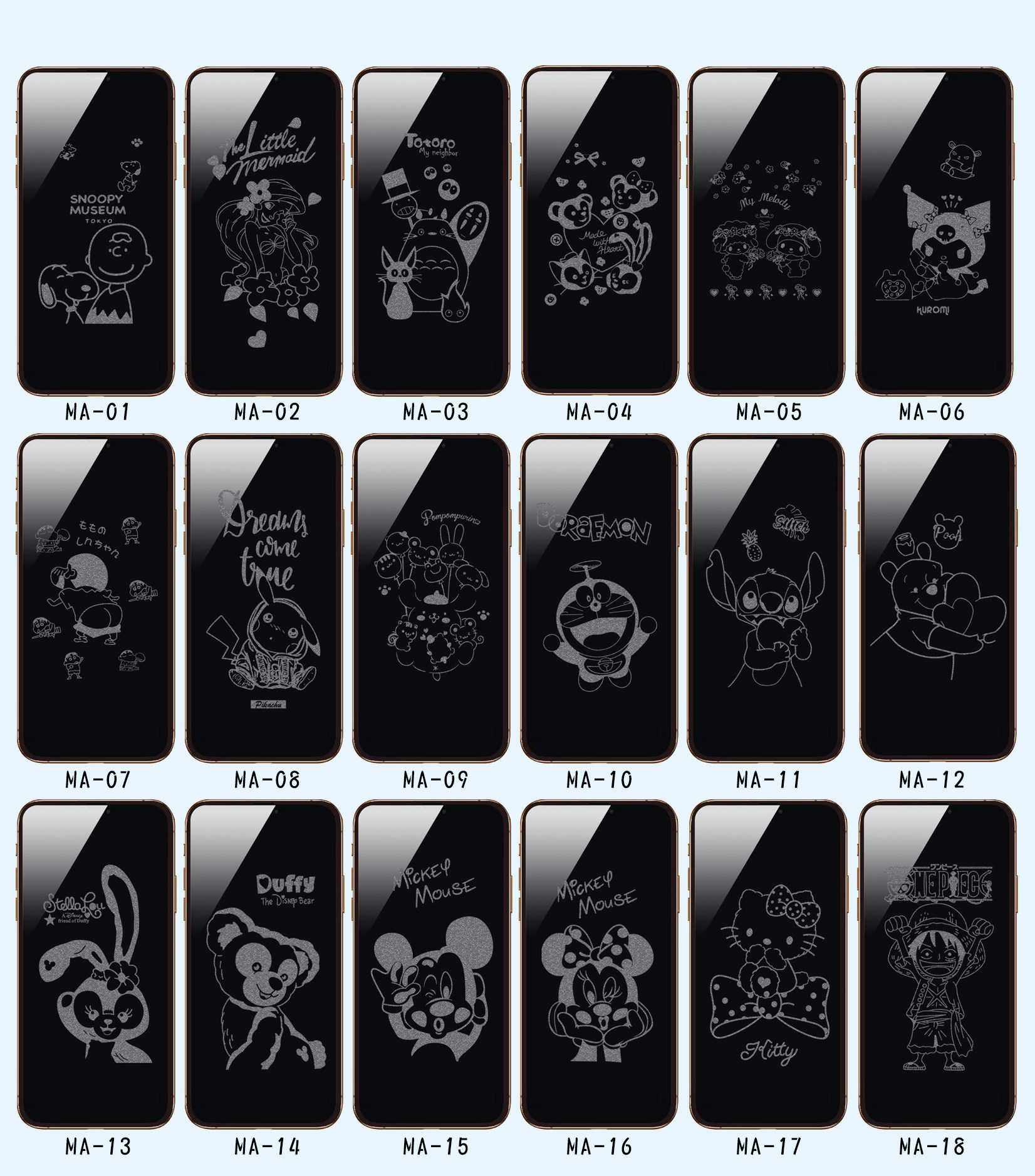 Applicable to Apple 15promax cartoon movie HD tempered film 13Pro Max ...