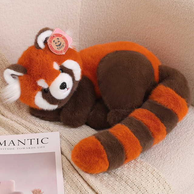 Cute red panda doll doll sleeping pillow simulation red panda plush toy ...