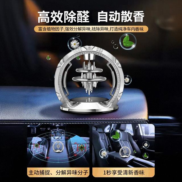 Car Aromatherapy Car Perfume Solar Rotating High-end Instrument Table ...