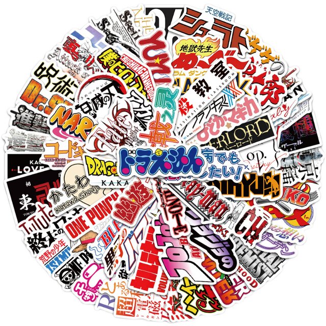 65 animation logo cartoon stickers for the entire car, electric vehicle ...