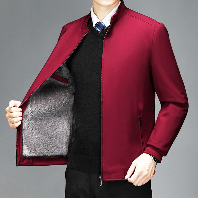 High-end trend new middle-aged and elderly men's jacket jacket men's ...