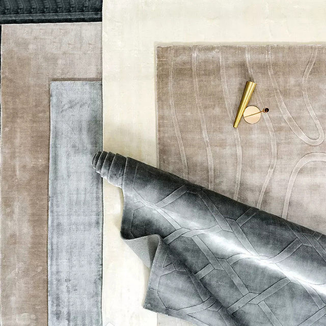 Xinyue India imported handmade Tencel plain carpet Japanese style wabi ...