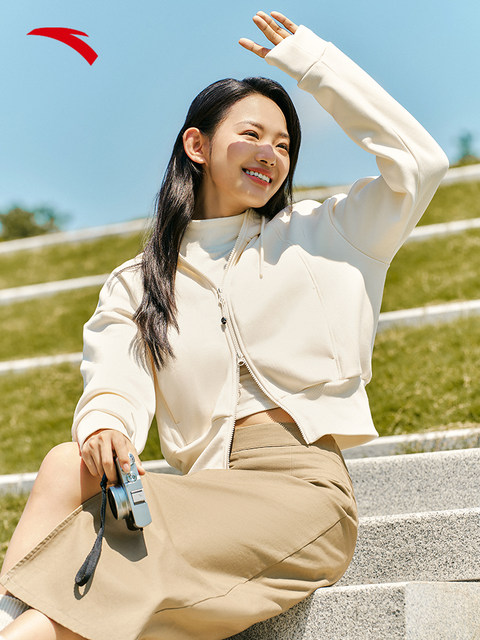 Anta milk jacket 丨 short velvet cardigan women spring new style warm ...