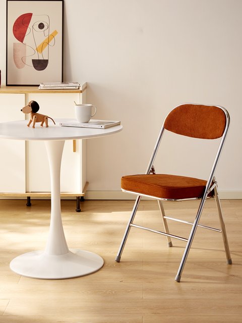 Retro folding chair home balcony cordylite back dining chair INS net ...