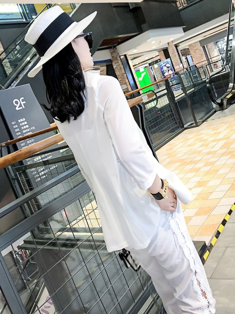 Korean temperament white mesh sun protection clothes for women in ...