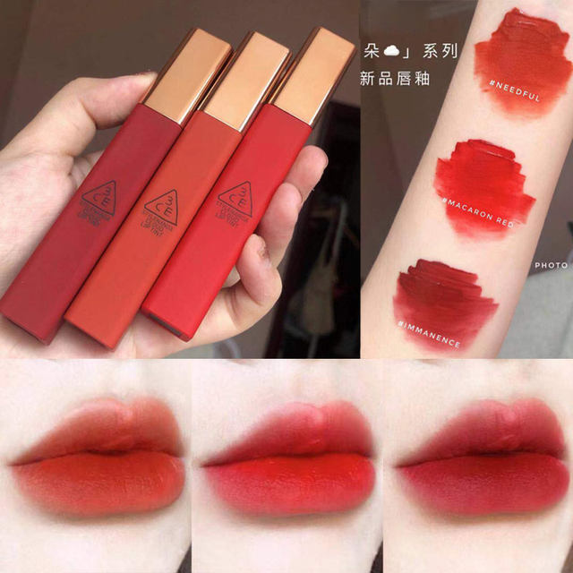 Korea 3ce cloud lip glaze rust red needful lipstick rotten tomato color ...