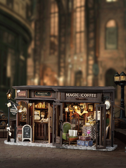 Zhitu House DIY cabin retro coffee shop assembled micro -shrinking ...