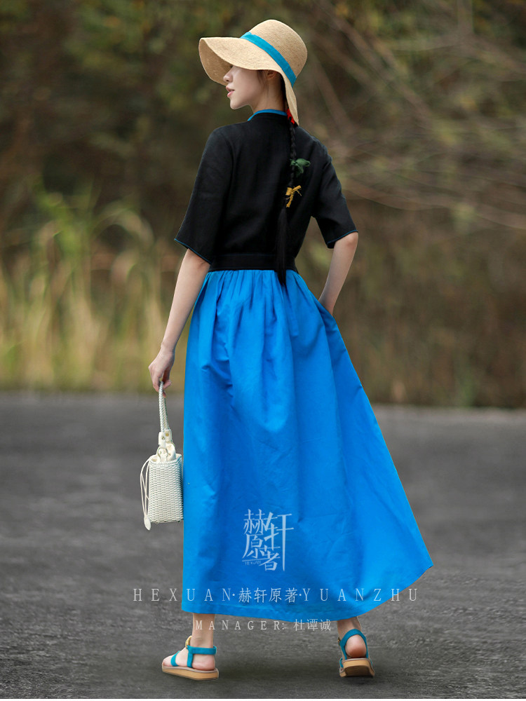 Hexuan original 2024 summer new style literary retro women's ethnic ...