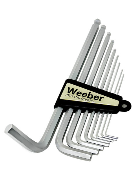 Japan Weeber Wiye Set Inner Hexagon Wrench 9 -piece lengthened ball ...