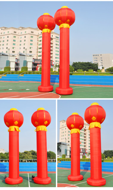 5/6/8 meter inflatable column inflatable lantern column golden coiling ...