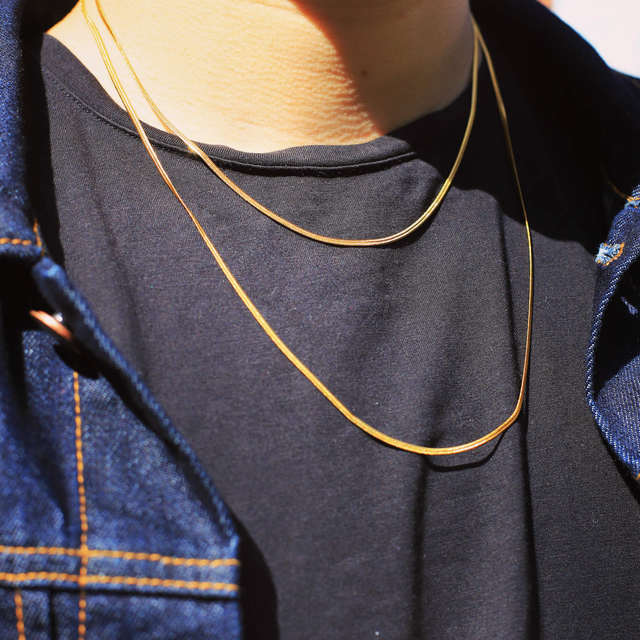 American -style hip -hop titanium steel snake bone chain male and ...