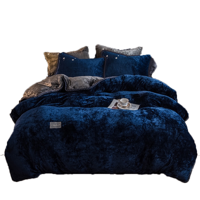 Quilt winter quilts plus coral velvet can be washed and washed in ...