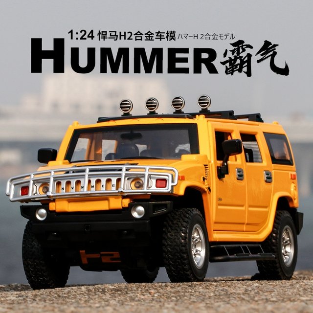 Simulation 1:24 large Hummer H2 alloy car model off-road jeep ornaments ...
