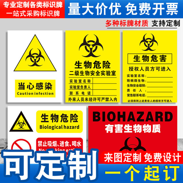 Biohazard signs, Biohazards, Level 2 Biosafety Laboratory Medical Waste ...