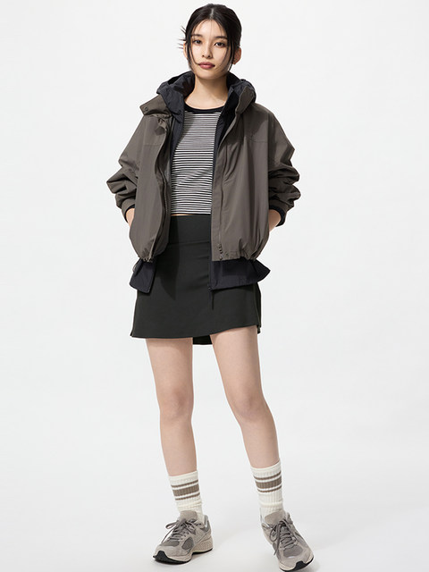 Uniqlo Women's Windproof Stand-Up Collar Jacket/Outdoor Casual Hooded ...