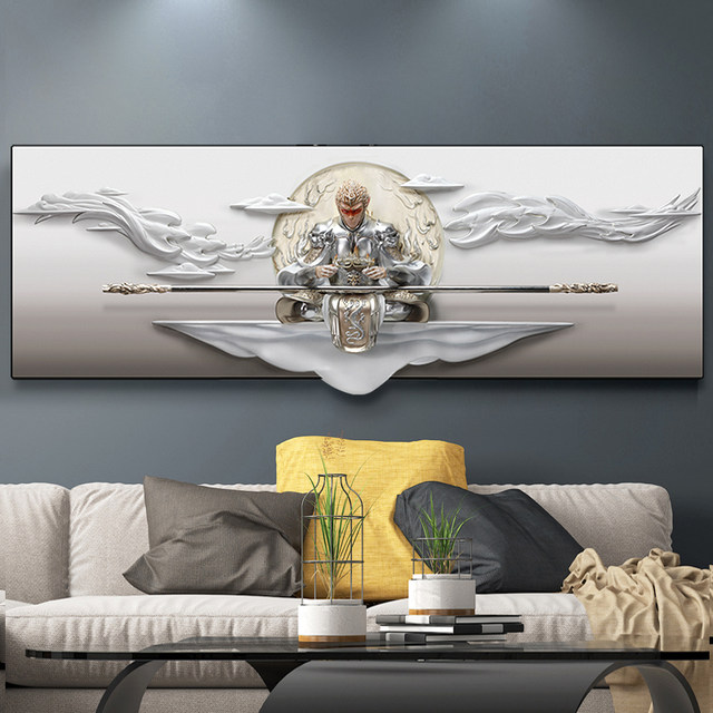 Sun Wukong three-dimensional relief decorative painting modern ...