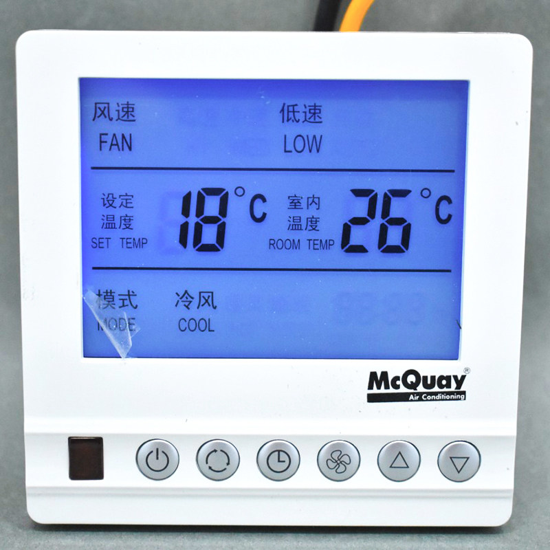 Mcquay Central Air Conditioning Control Panel LCD Thermostat Fan Coil