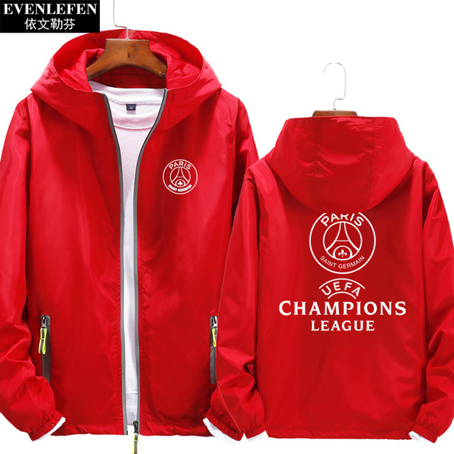 Paris Saint-Germain Football Fan Uniform Mbappe Neymar Hooded Jacket ...