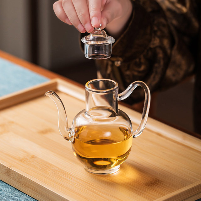 Mesni glass small teapot for one person, high temperature resistant ...