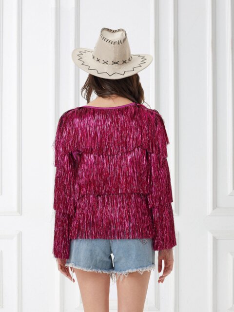 Bright silk short loose and glittering top female tide brand singer ...