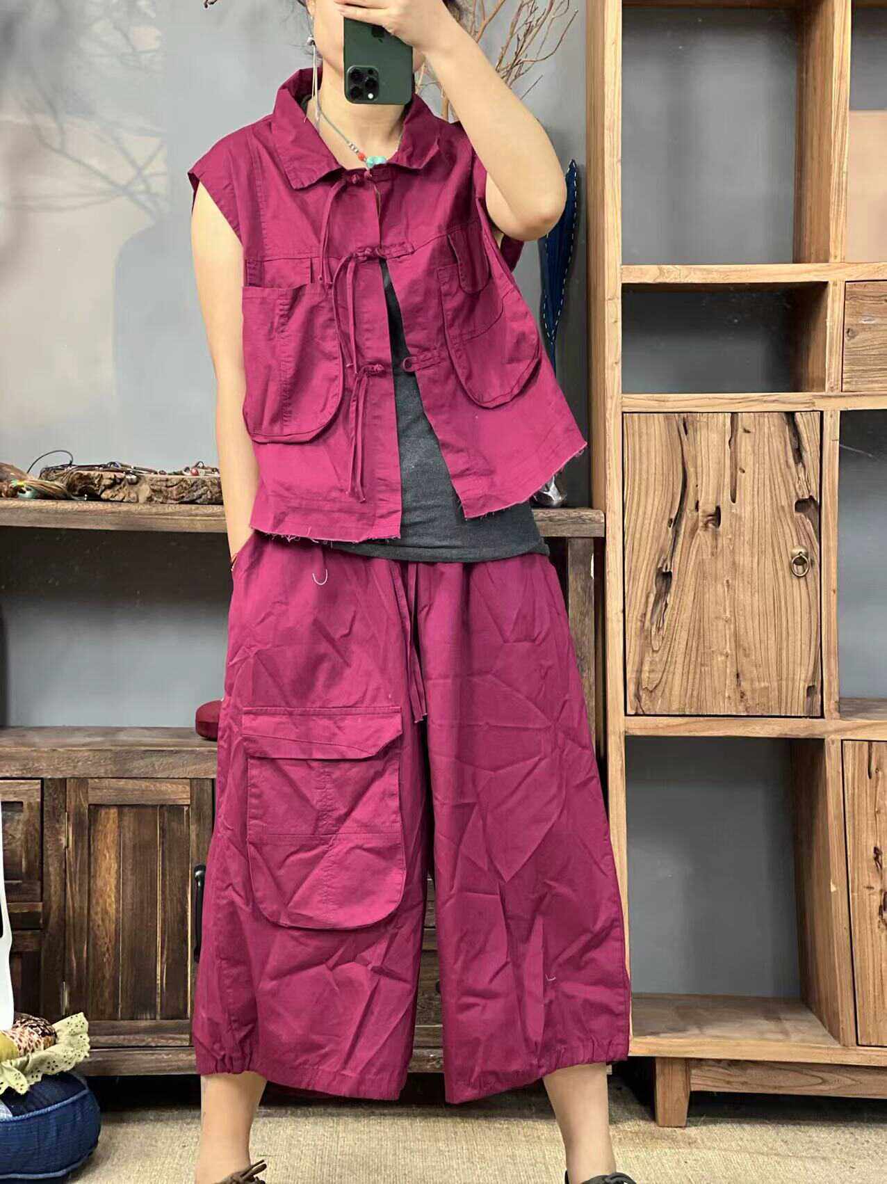 19 New summer casual and versatile suit for ladies, top bust 120 long ...