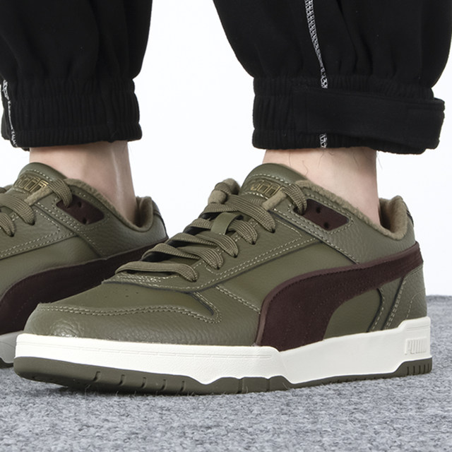 PUMA low-cut sneakers for men and women, winter new velvet warm sports ...