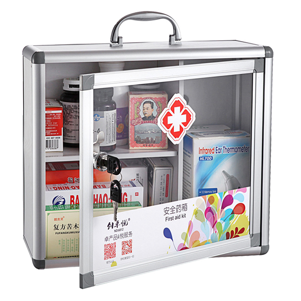 Home wall mounted first aid kit with lock large food additive | Chuang ...