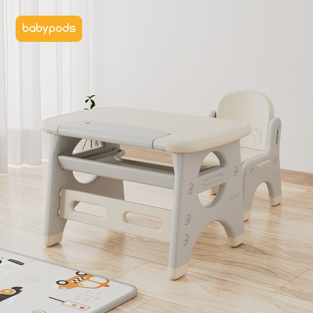 babypods children's learning table and chair set baby small desk game ...