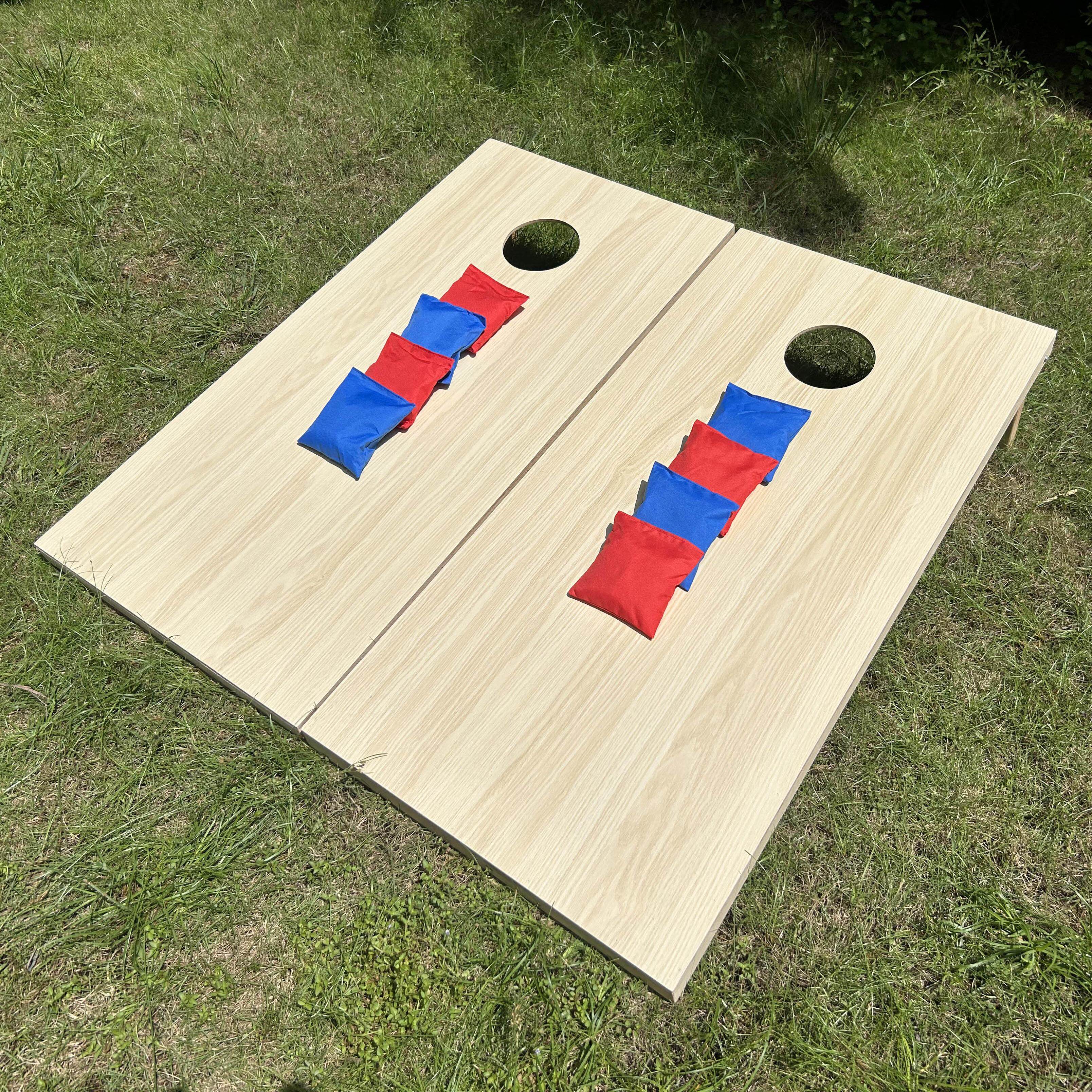 Wooden Cornhole Board Game - Outdoor Sandbag Toss for Kids & Adults