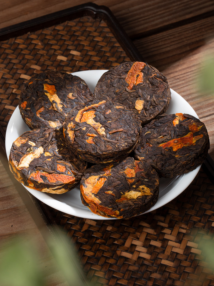 Trà Phổ Nhĩ Vân Nam với Vỏ Cam - Bánh Trà Chín