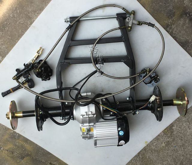 Self -made four -wheel electric beach car kart accessories axis ...