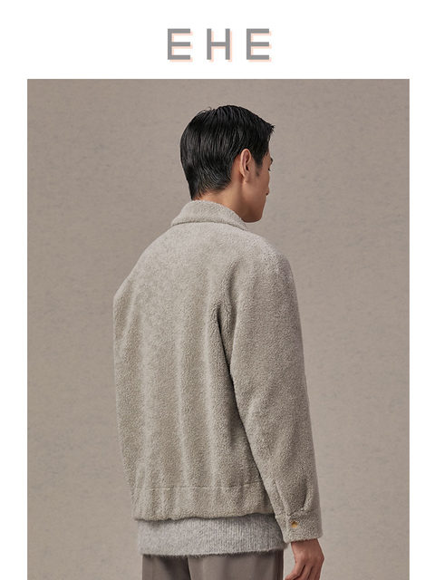 EHE men's clothing, new winter style 100% wool composite fur integrated ...