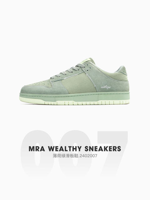 MRA Mint Polka Shoes Men's Shoes Spring and Summer Little Fresh Street ...