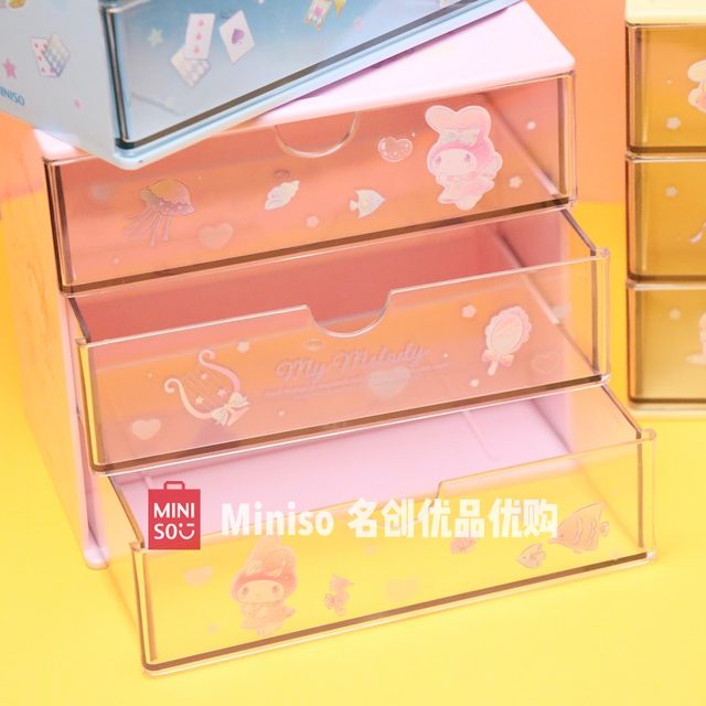 MINISO Sanrio Storage Box Jade Dog Drawer Storage Box Cosmetics Jewelry ...