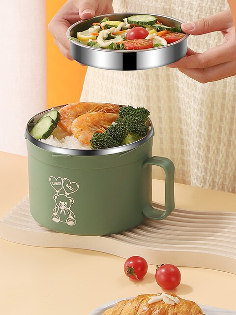 304 stainless steel insulated lunch box, student lunch box, office worker fast food cup ...