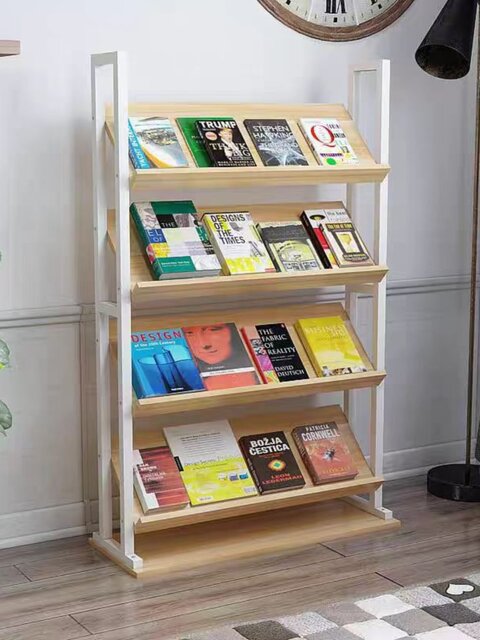 Bookstore Book Shelf office newspaper rack magazine shelf landing rack ...