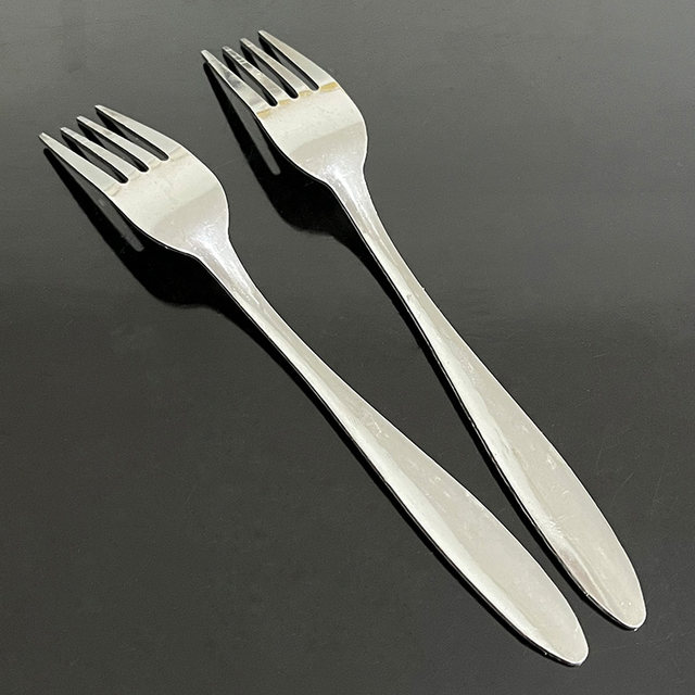Thickened large stainless steel fork household adult cinnabar fork ...