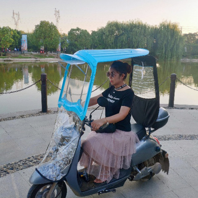 Xiuting's new electric motorcycle canopy canopy battery car sunshade ...