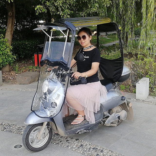Xiuting's new electric motorcycle canopy canopy battery car sunshade ...
