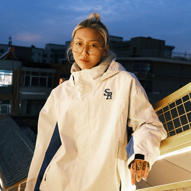 STAXRMD Spring and Autumn SR National Trendy Brand Hooded Jacket Windbreaker American Outdoor ...