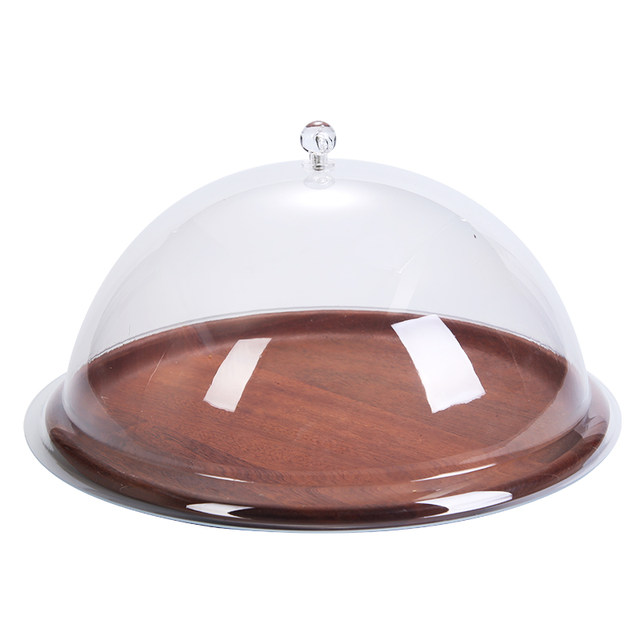 Transparent food cover round rectangular dust cover snack baking pan ...