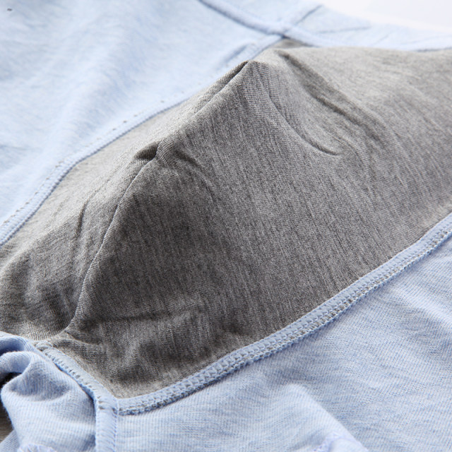 Pure cotton underwear men's flat -angle pants pure color simple boys ...